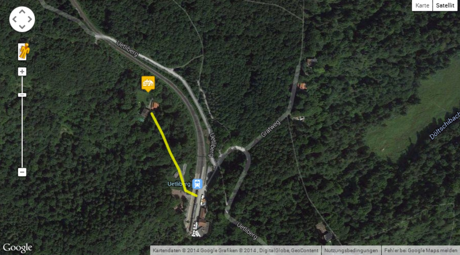 How to get here – Location is near to the last stop on Uetliberg S10 ...